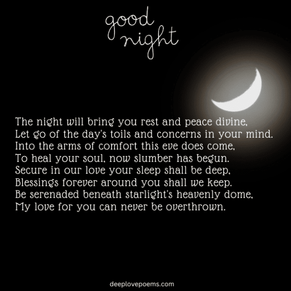 15 Goodnight Poem To Her - Deep Love Poems